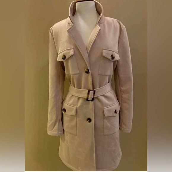 Alice Blue | Jackets & Coats | Alice Blue Button Down Belted Trench ...
